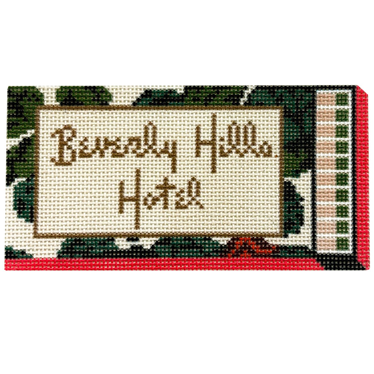 Beverly Hills Hotel Matchbox Ornament | Needlepoint.Com