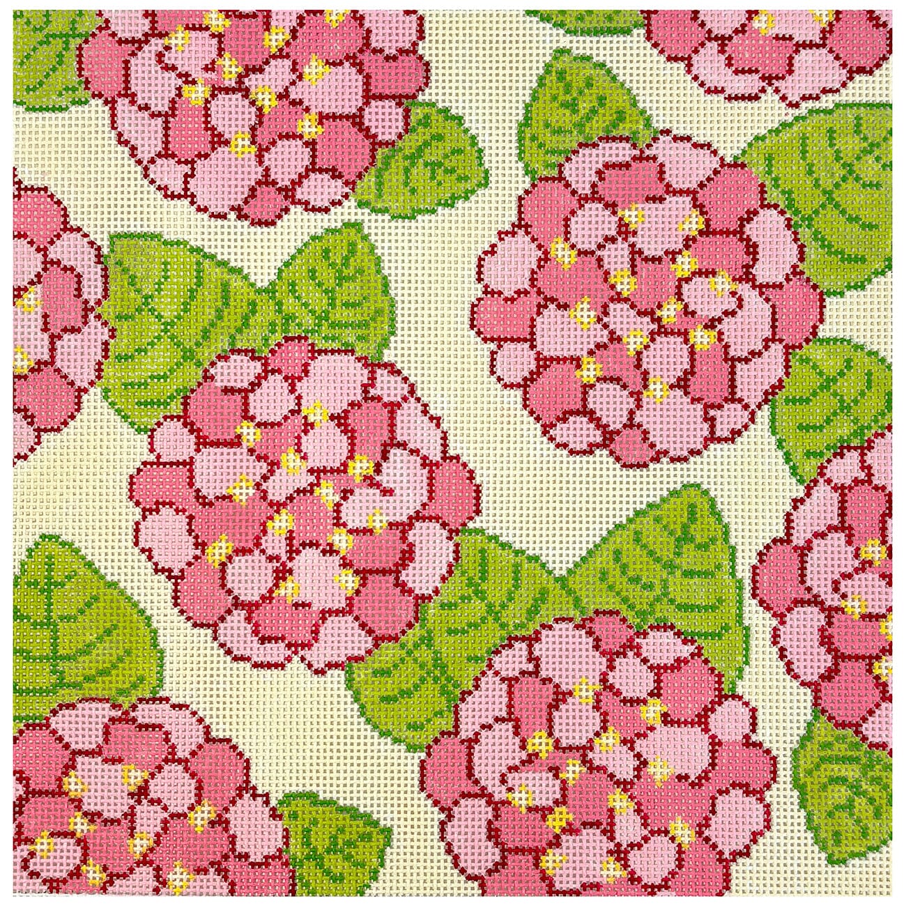 Hydrangeas Pink 10x10 | Needlepoint.Com
