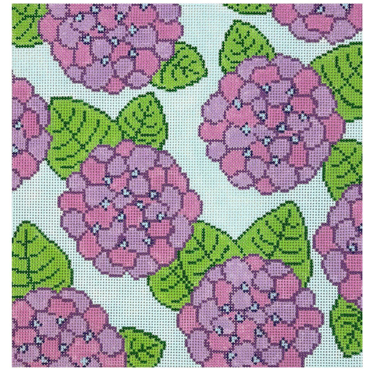 Hydrangeas Purple 10x10 | Needlepoint.Com