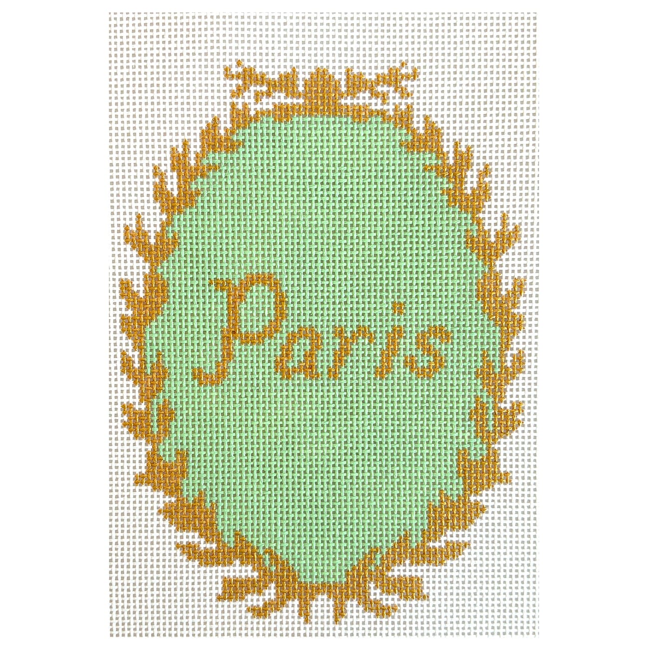 Paris Crest Large – Needlepoint.Com