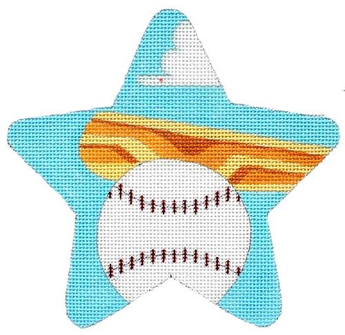 Baseball Star Needlepoint Canvas – Needlepoint.Com