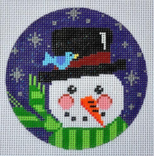 Frosty Snowman Round – Needlepoint.Com