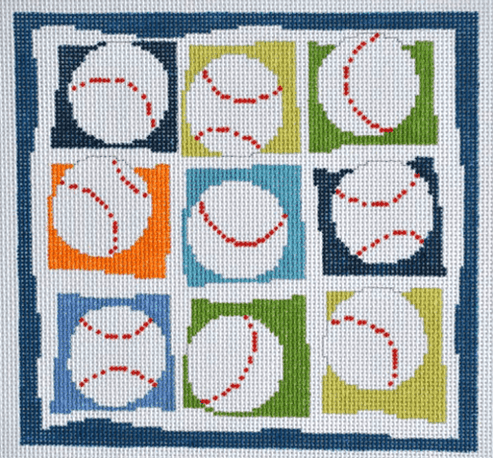 Nine Baseballs – Needlepoint.Com