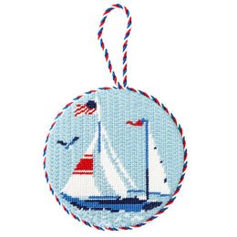 Regatta Round - Sailing Yacht | Needlepoint To Go – Needlepoint.Com