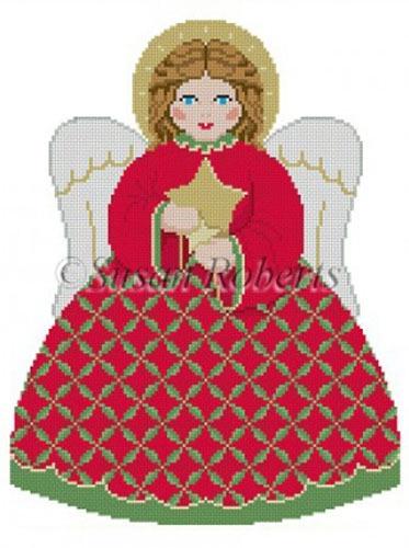 Tree Topper Star Angel - Front – Needlepoint.Com